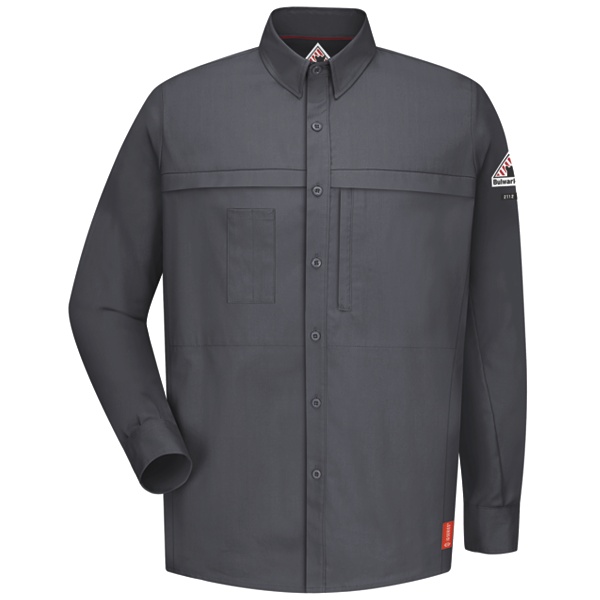 Bulwark Flame Resistant IQ Series Comfort Woven Concealed Pocket Shirt ...